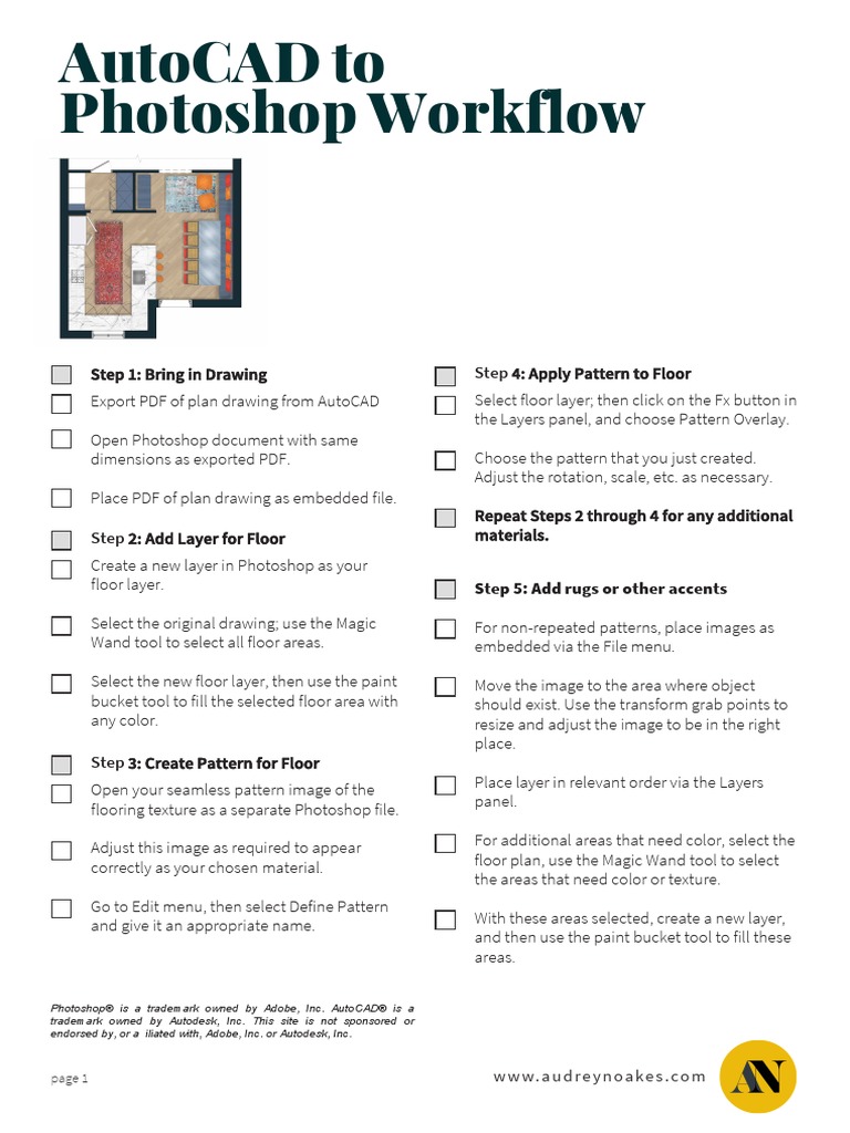 AutoCAD To Photoshop Workflow | PDF | Adobe Photoshop | Imaging