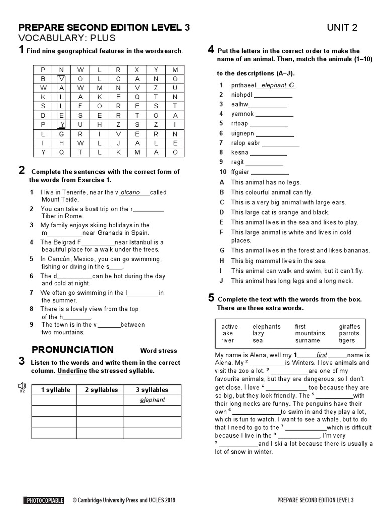 PREPARE_3_Vocabulary_Plus_Unit_02 | PDF