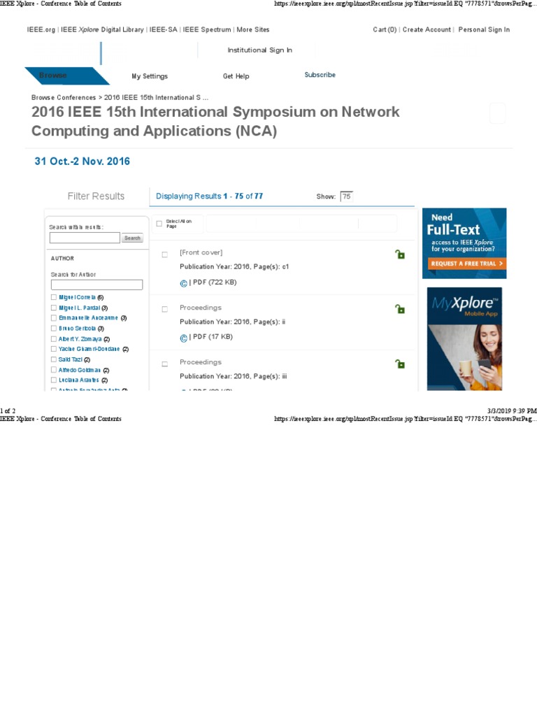 IEEE Xplore - Conference Table of Contents | PDF | Computer Science ...