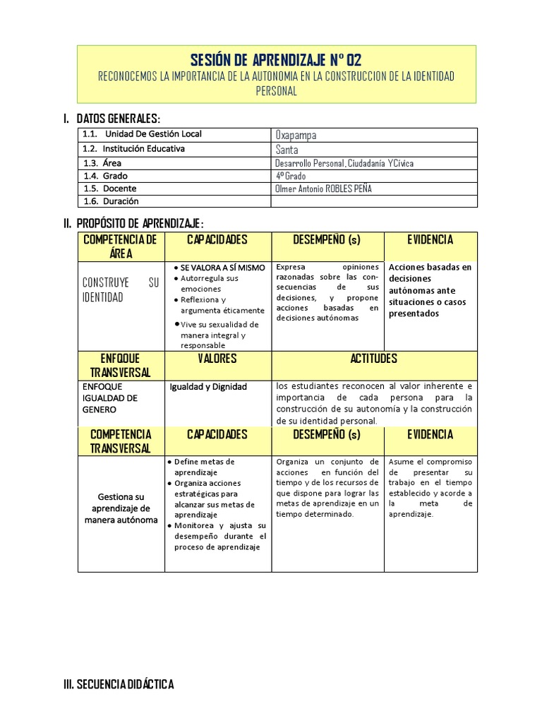 4° Sesión N°2 | PDF