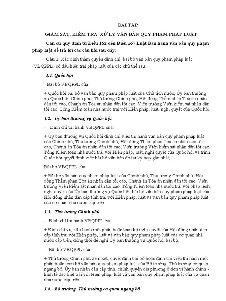 BT C8-Kiểm tra, xử lý VB QPPL | PDF