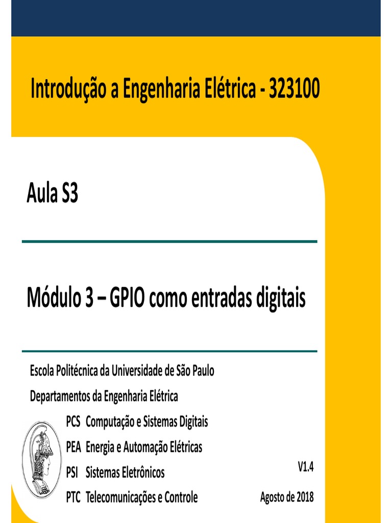Aula S3 - Módulo 3 - Kit STM32 e GPIO Entradas | PDF