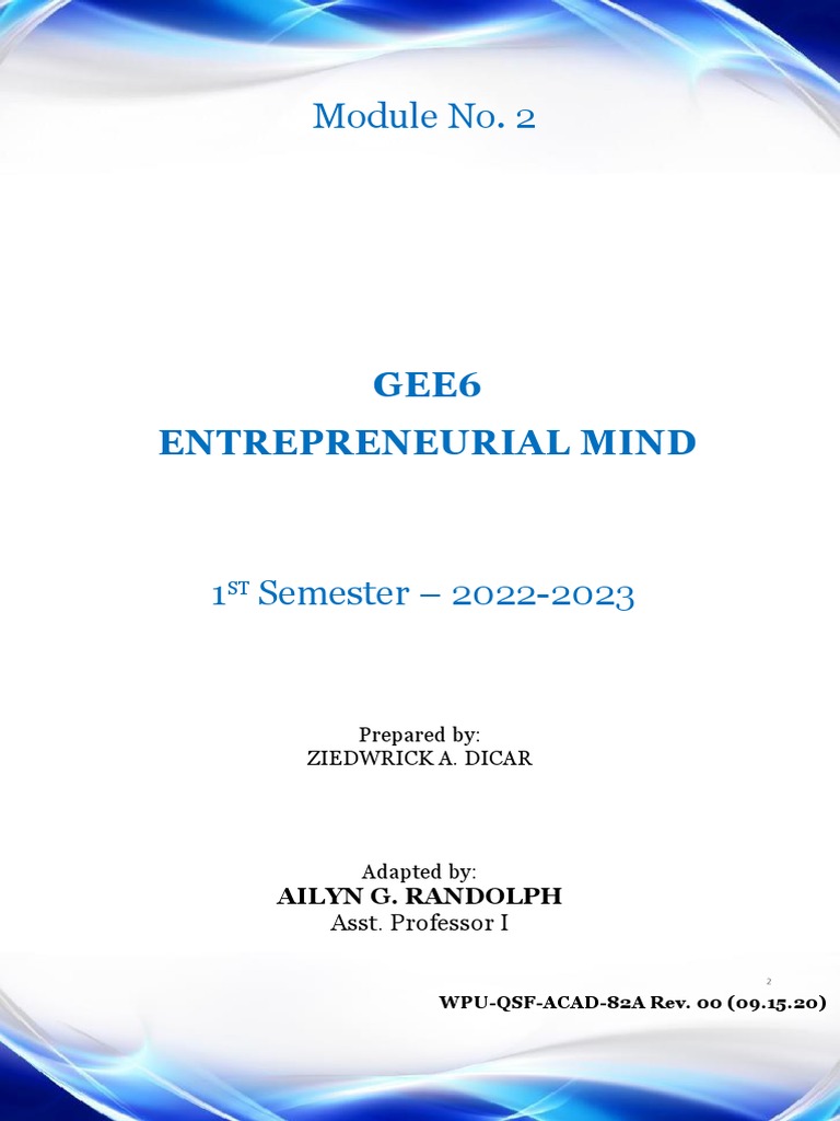 GEE 6 Module 2 Chapter 2 | PDF