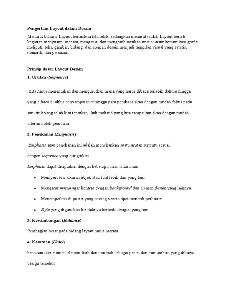 Rangkuman Materi Layout | PDF