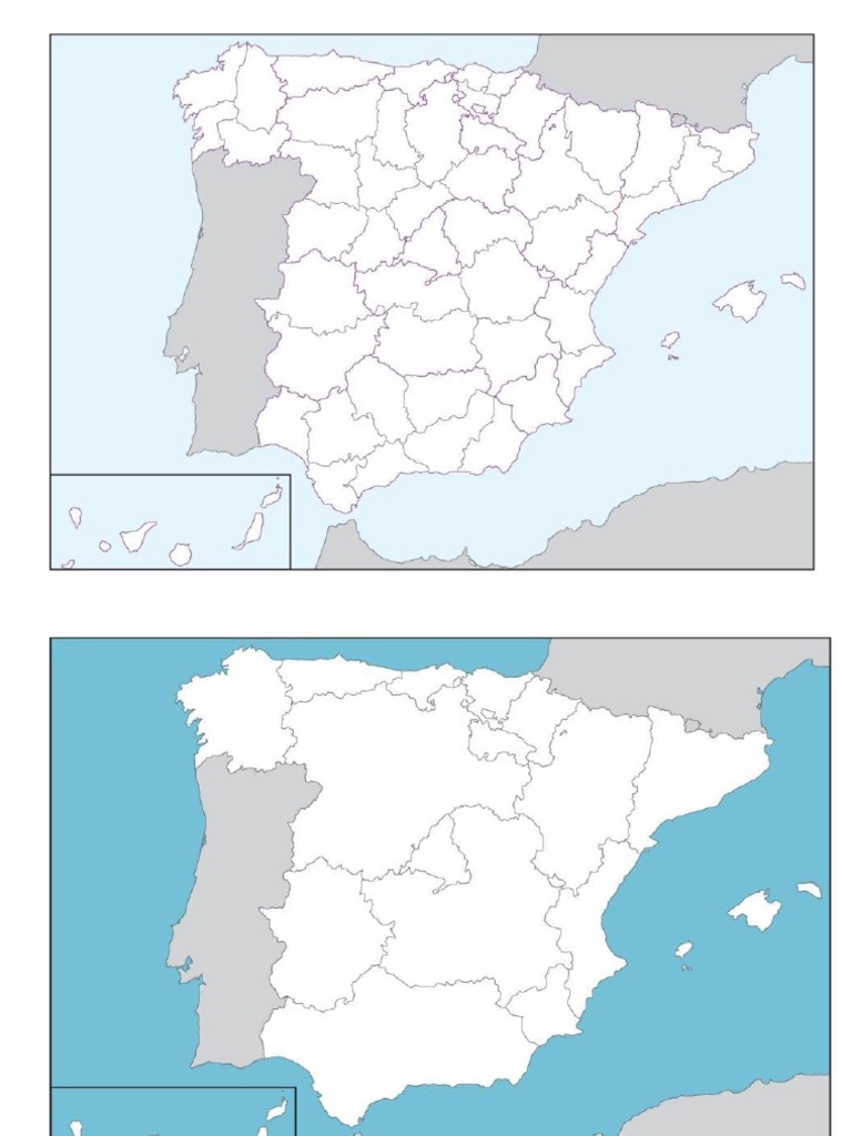 04 - Mapas Mudos Autonomías y Provincias | PDF