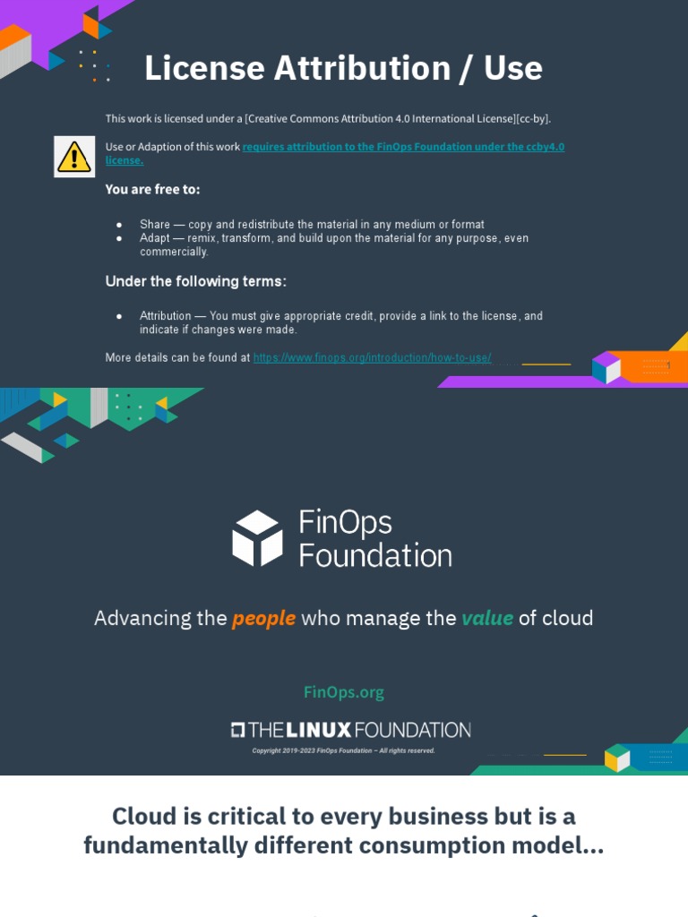Intro To FinOps 1.0 | PDF | Cloud Computing | Creative Commons License