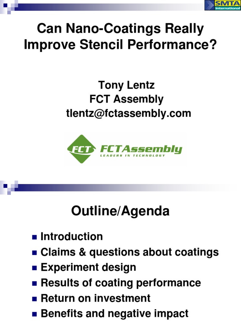 Nano-Coatings Enhance Stencil Efficiency | PDF | Printed Circuit Board ...