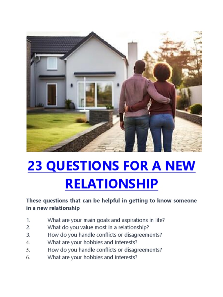 23 Essential Questions for New Relationships | PDF