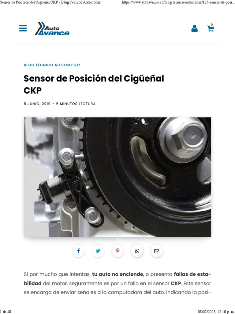 Sensor CKP | PDF | Sensor | Motor de combustión interna