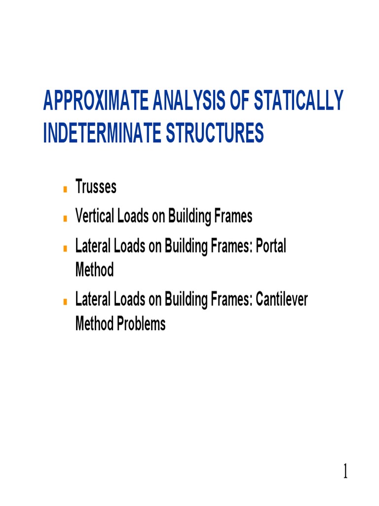 Approximate Analysis | PDF | Truss | Classical Mechanics