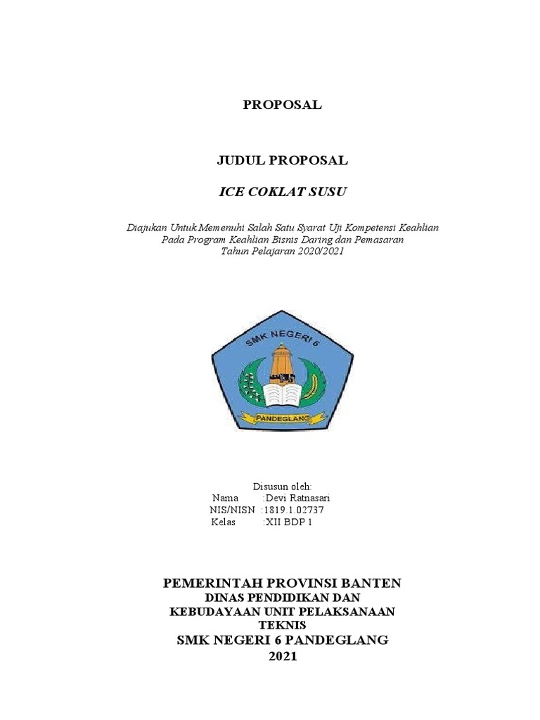 Proposal Es Coklat Susu | PDF