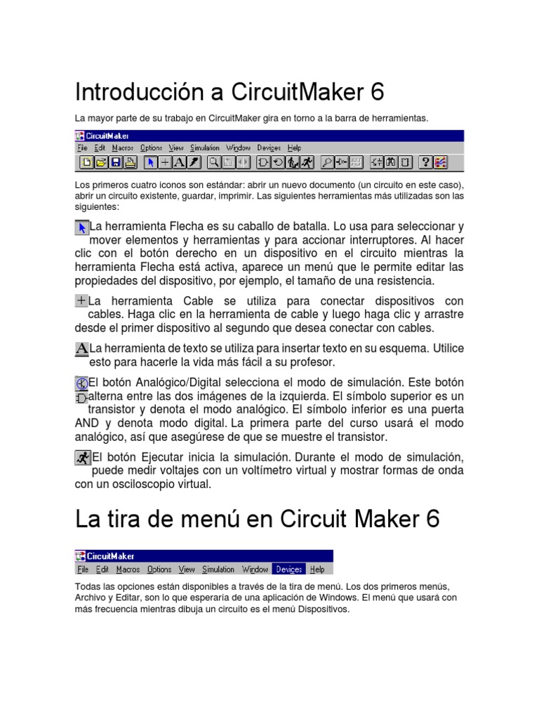 Introducción A CircuitMaker | PDF