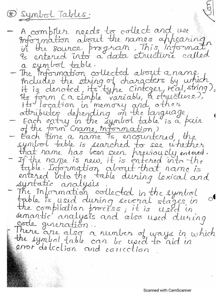 Symbol Table Management | PDF