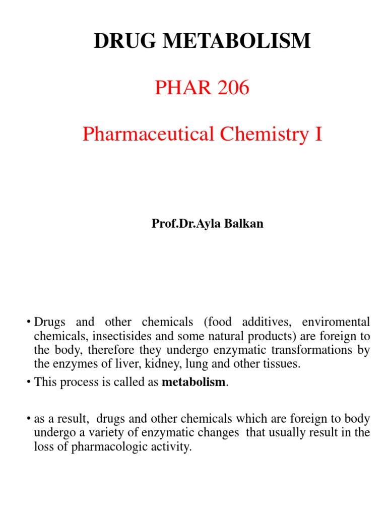 3-Drug Metabolism | PDF