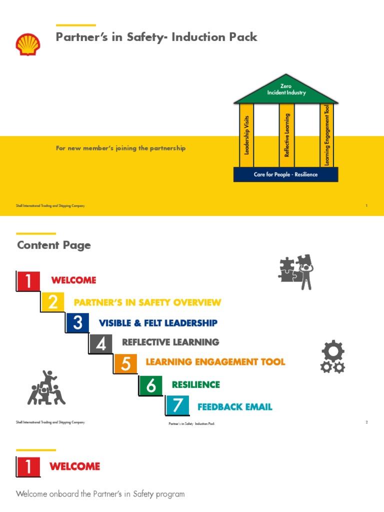 Shell Partners in Safety Induction Pack | PDF