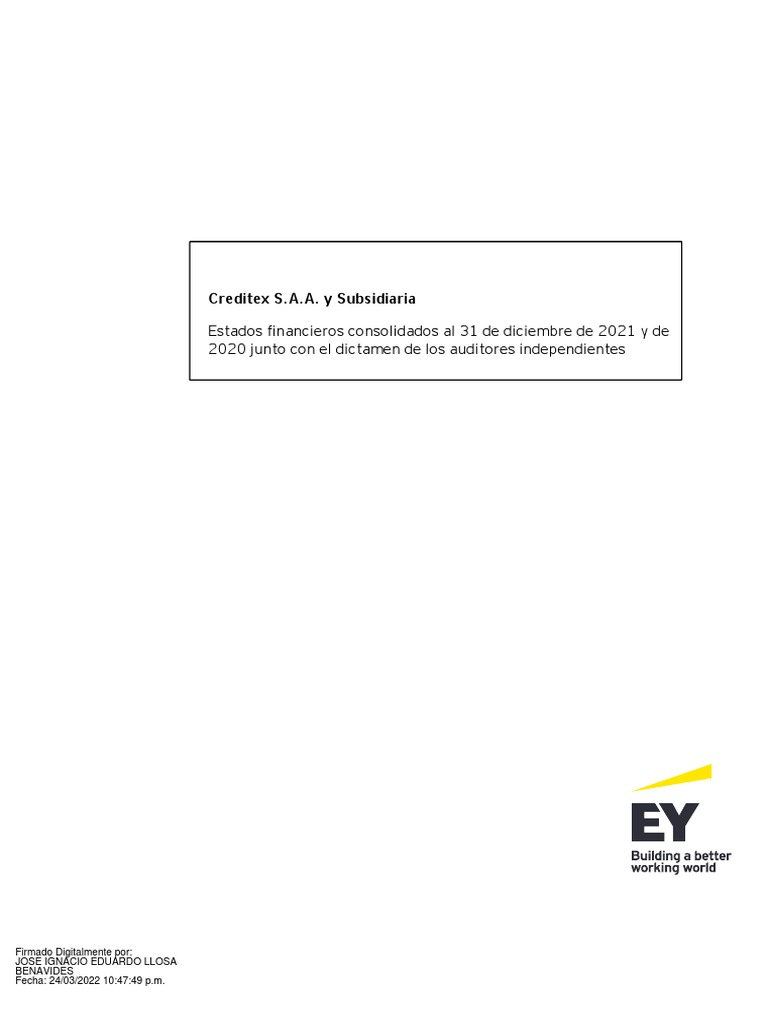 Estados Financieros Creditex 2021-2020 | PDF | normas internacionales ...