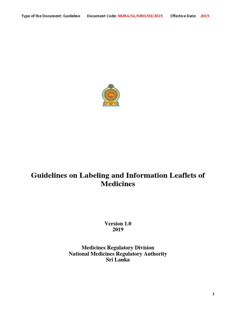 Labeling Guidelines 1 | PDF