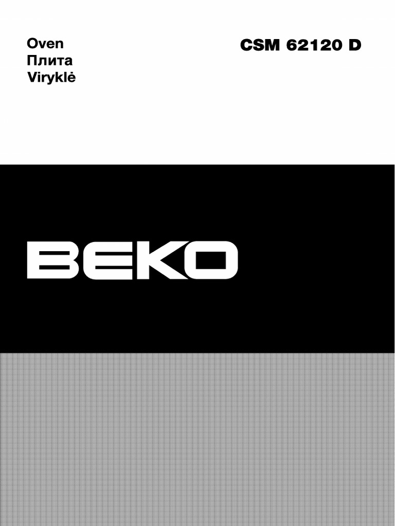 Beko CSM 62120 Ds CSM 62120 DW | PDF