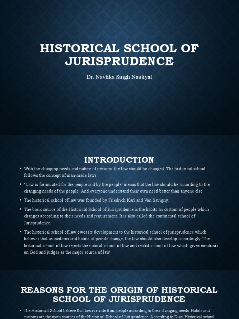 Historical School of Jurisprudence | PDF | Jurisprudence | Philosophical Theories