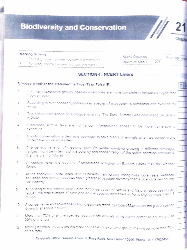 Know Your Ncert - Biodiversity | PDF | Biodiversity | Extinction