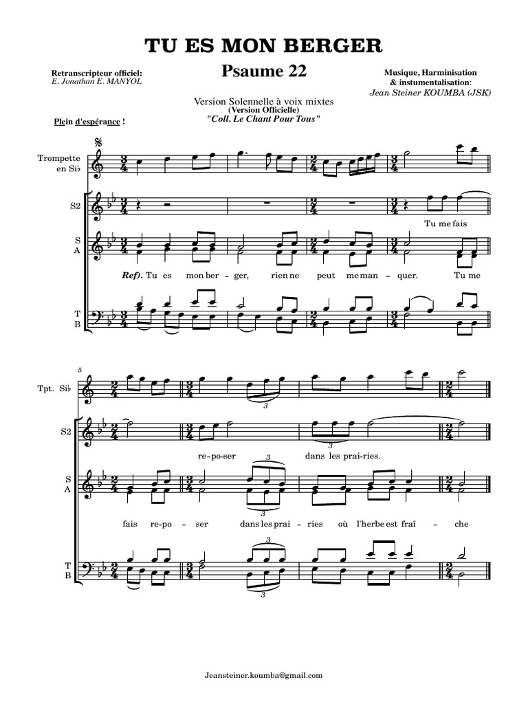 Tu Es Mon Berger-1 | PDF