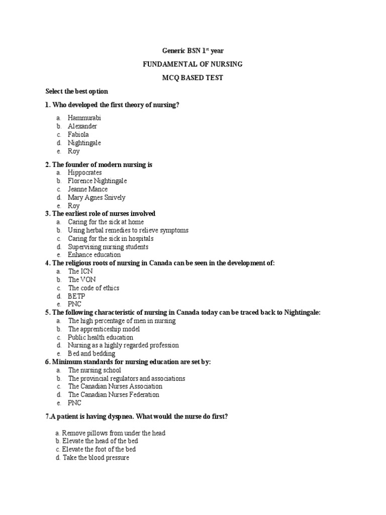 BSN Test #1 Final | PDF | Nursing | Medical Diagnosis