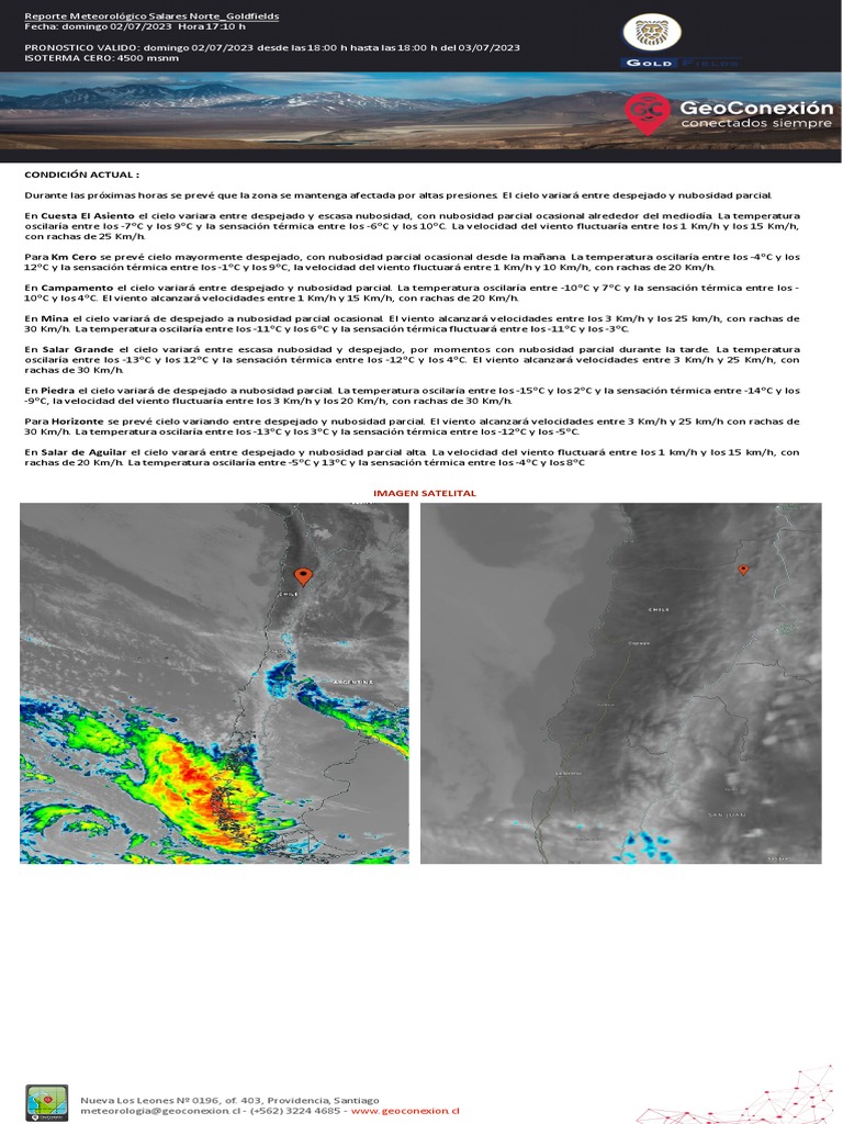 Informe Meteorológico | PDF | Herida | Fenómenos de la tierra