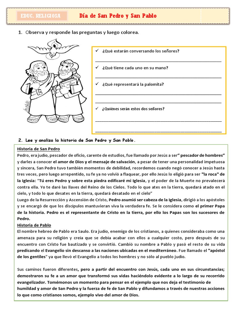 Ficha Rel. 07-07 | PDF | San Pedro | Jesús