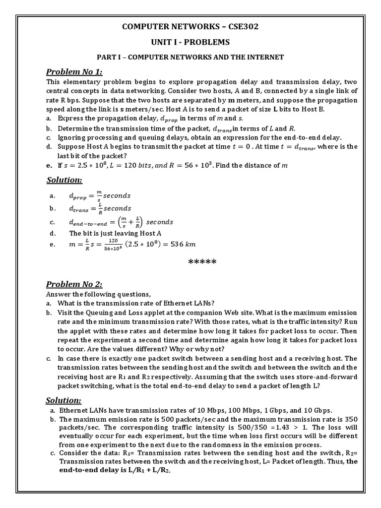 Unit 1 Problem Solutions | PDF | Hypertext Transfer Protocol | Transmission Control Protocol