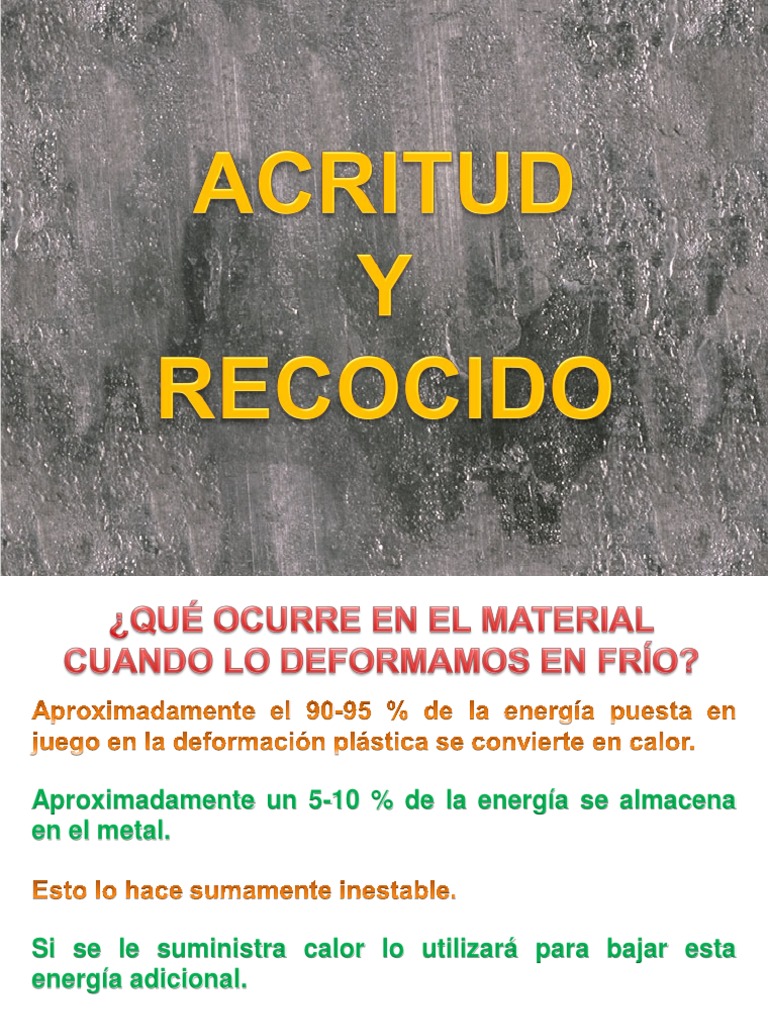 05_Acritud y recocido_2020_rev2_studs | PDF | Tratamiento a base de ...
