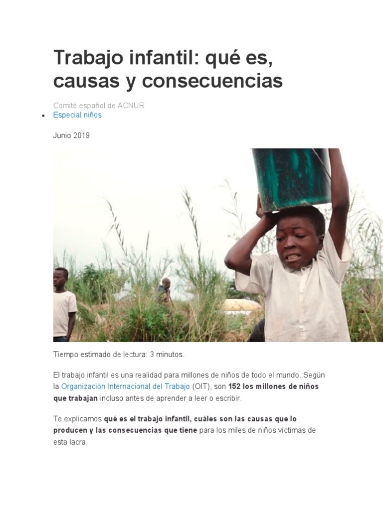 Trabajo Infantil | PDF | Trabajo infantil | Pobreza
