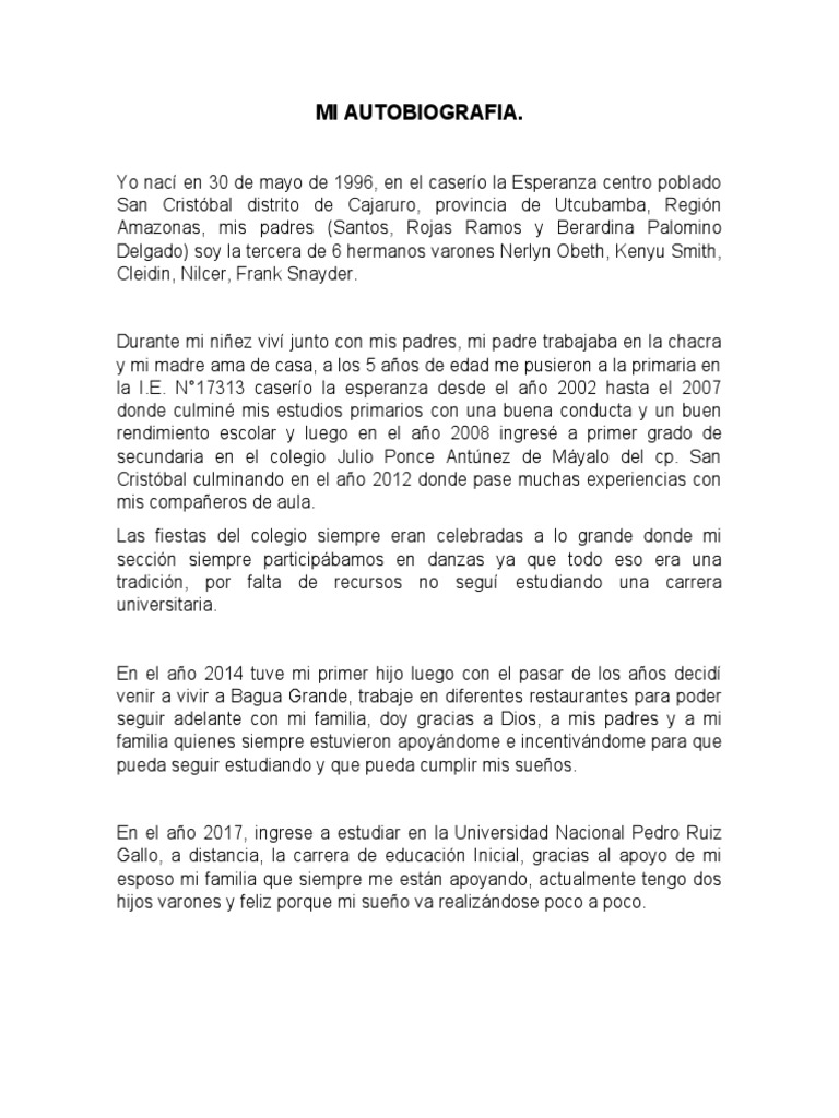 Mi Autobiografia | PDF