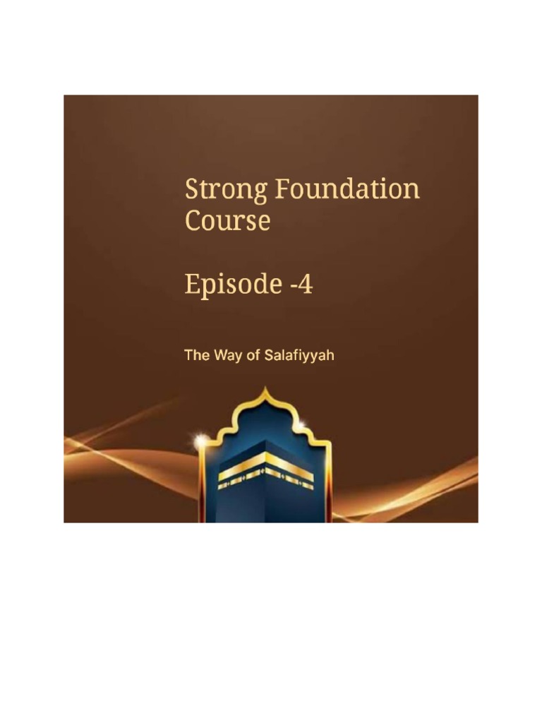 Episode 4 Notes Salaf Islam | PDF | Islamic Ethics | Religious Belief ...