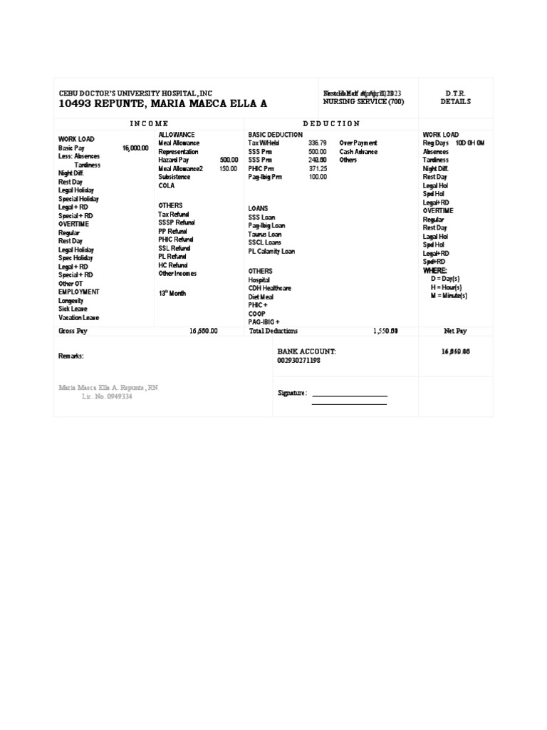 Repunte Payslip | PDF Repunte Payslip | PDF