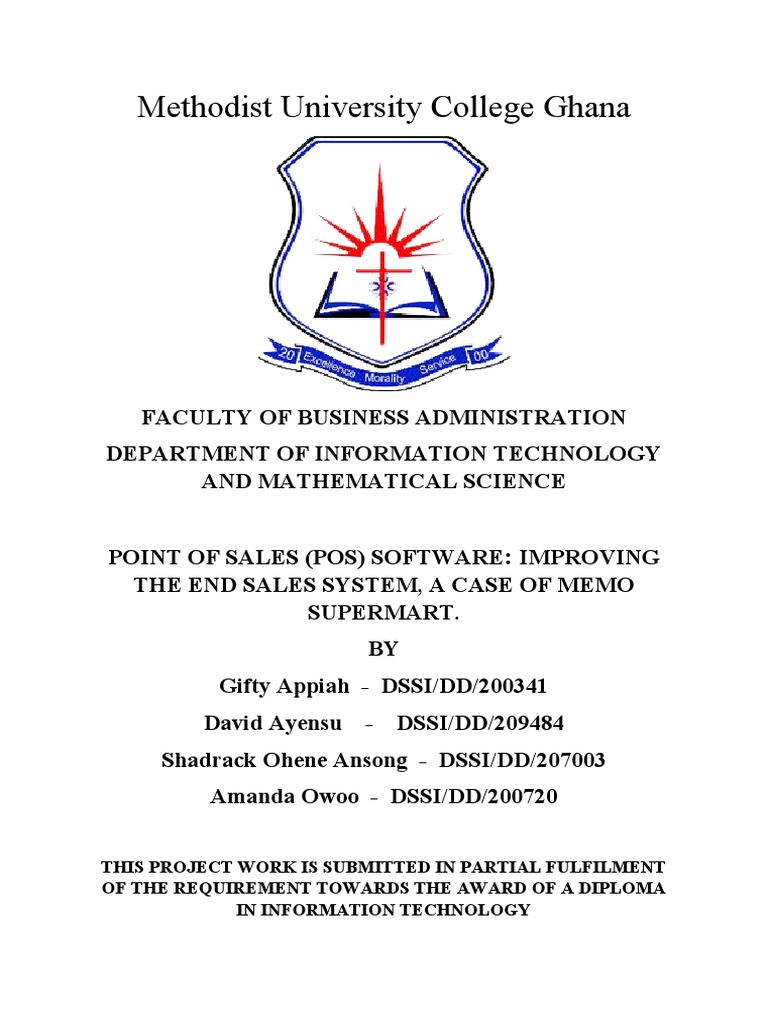 Methodist University College Ghana (1) Final | PDF | Point Of Sale ...