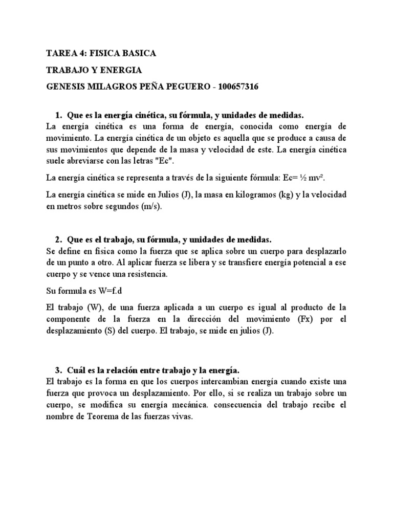 Fuerza y Energia | PDF