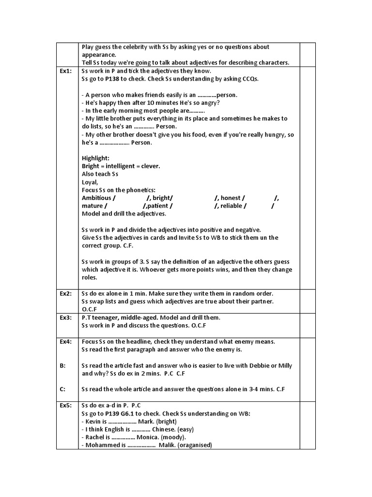 Adjective Games for ESL Students | PDF | Language Mechanics | Linguistic Typology