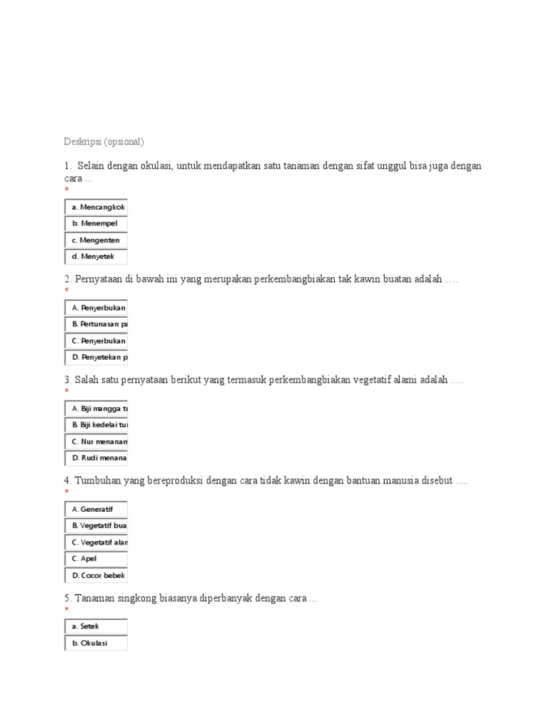 Soal Mapel Pilihan | PDF