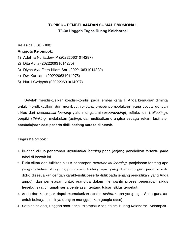 Topik 3 - Unggah Tugas Ruang Kolaborasi | PDF Topik 3 - Unggah Tugas Ruang Kolaborasi | PDF