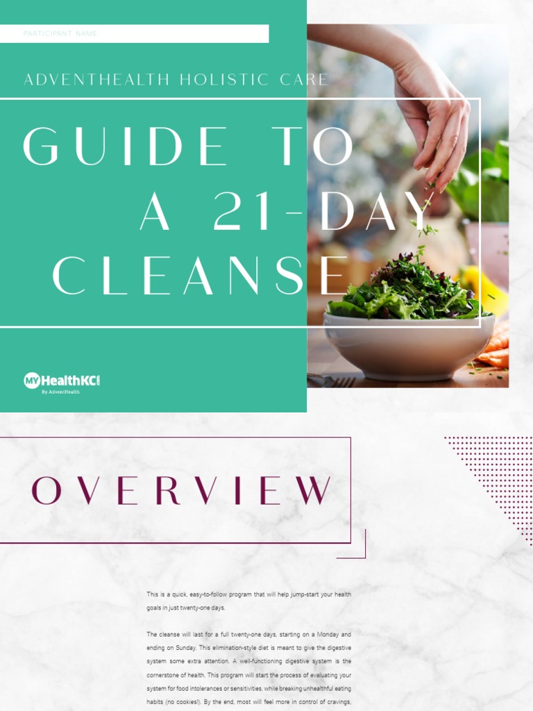 21-Day Holistic Cleanse Guide | PDF | Salad | Lunch
