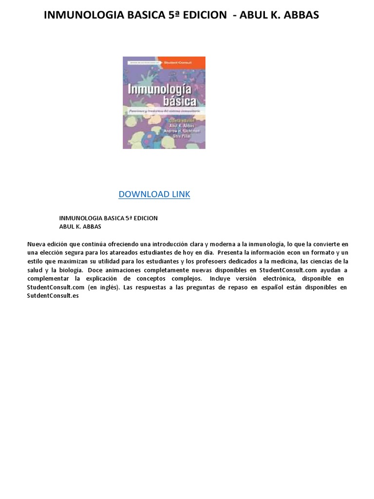 Inmunologia Basica 5â Edicion - Abul K. Abbas | PDF