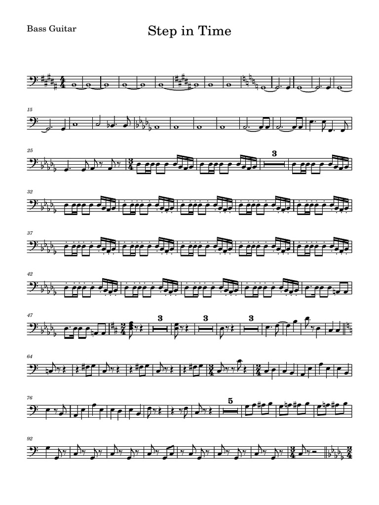 Step in Time (1)-Bass_Guitar | PDF