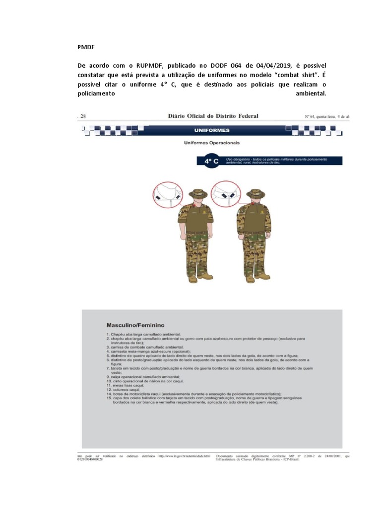 UNIFORME PMDF | PDF