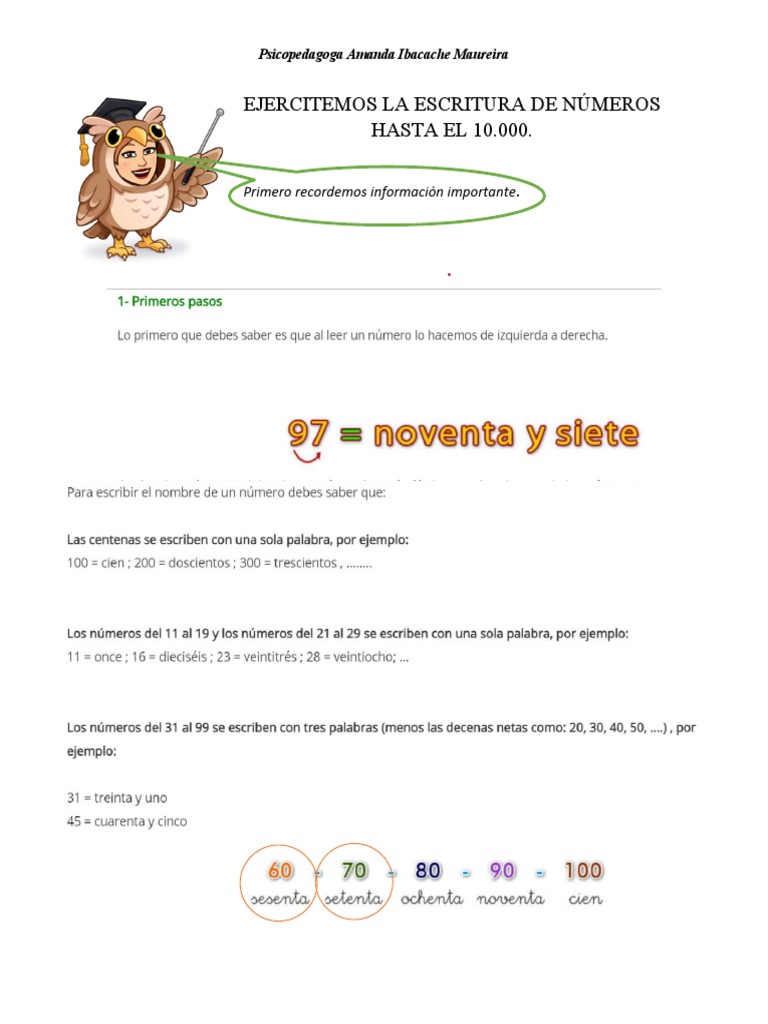 Ejercitemos La Escritura de Números Hasta El 10 | PDF | Autosuperación