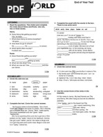 Focus 3 Unit 3 Test Worksheet 3 | PDF | English As A Second Or Foreign ...