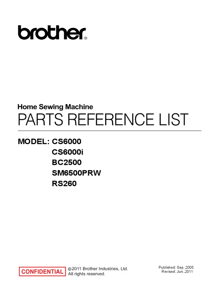 Brother-Home PL CS6000 CS6000i BC2500 SM6500PRW RS260 | PDF