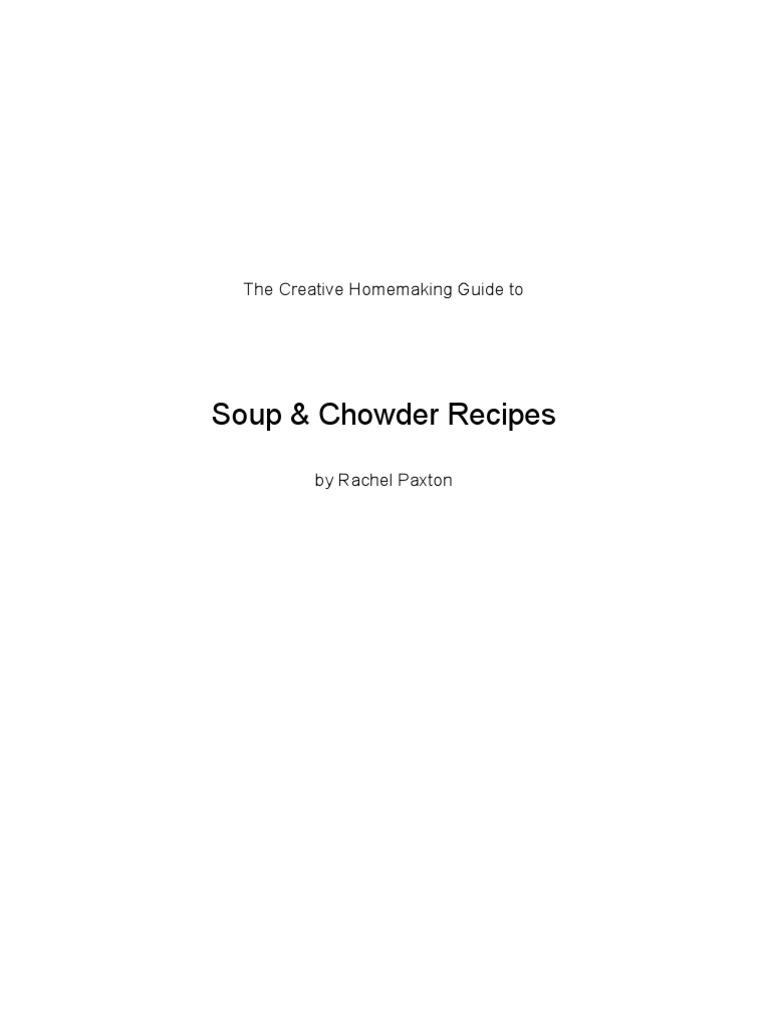 Soups | PDF | Soup | Hamburgers