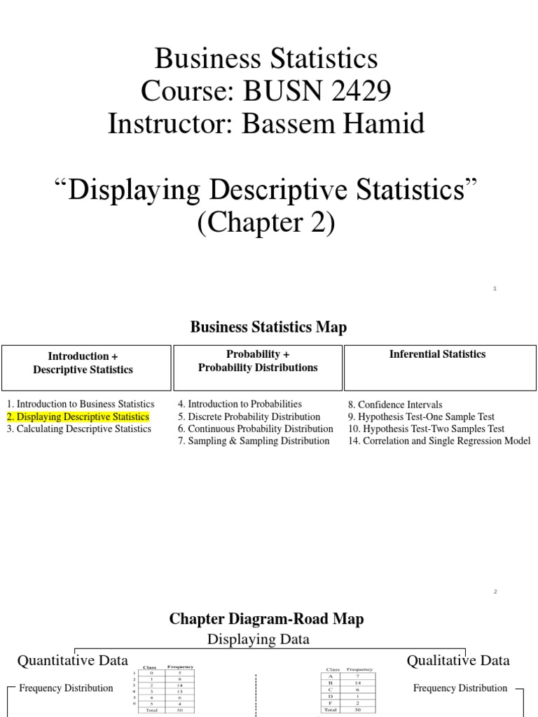 Descriptive Statistics in BUSN 2429 | PDF | Histogram | Microsoft Excel