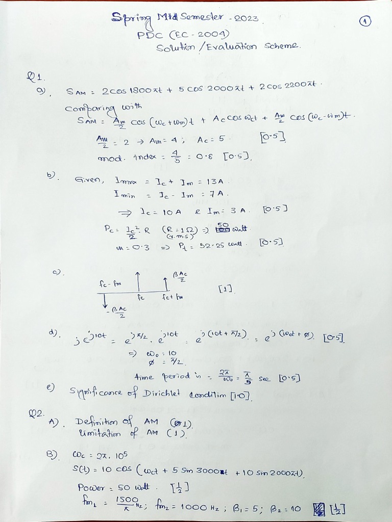 Updated Solution Spring Mid Semester 2023 CSE | PDF