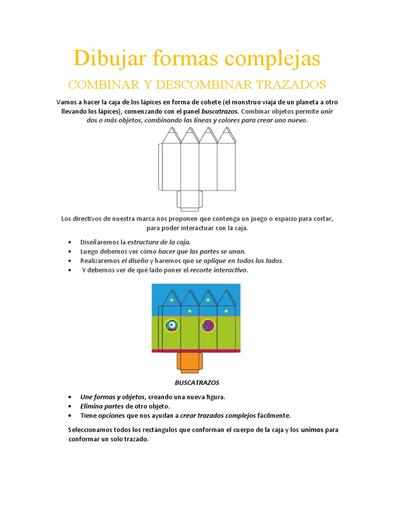 Dibujar Formas Complejas: Combinar Y Descombinar Trazados | PDF